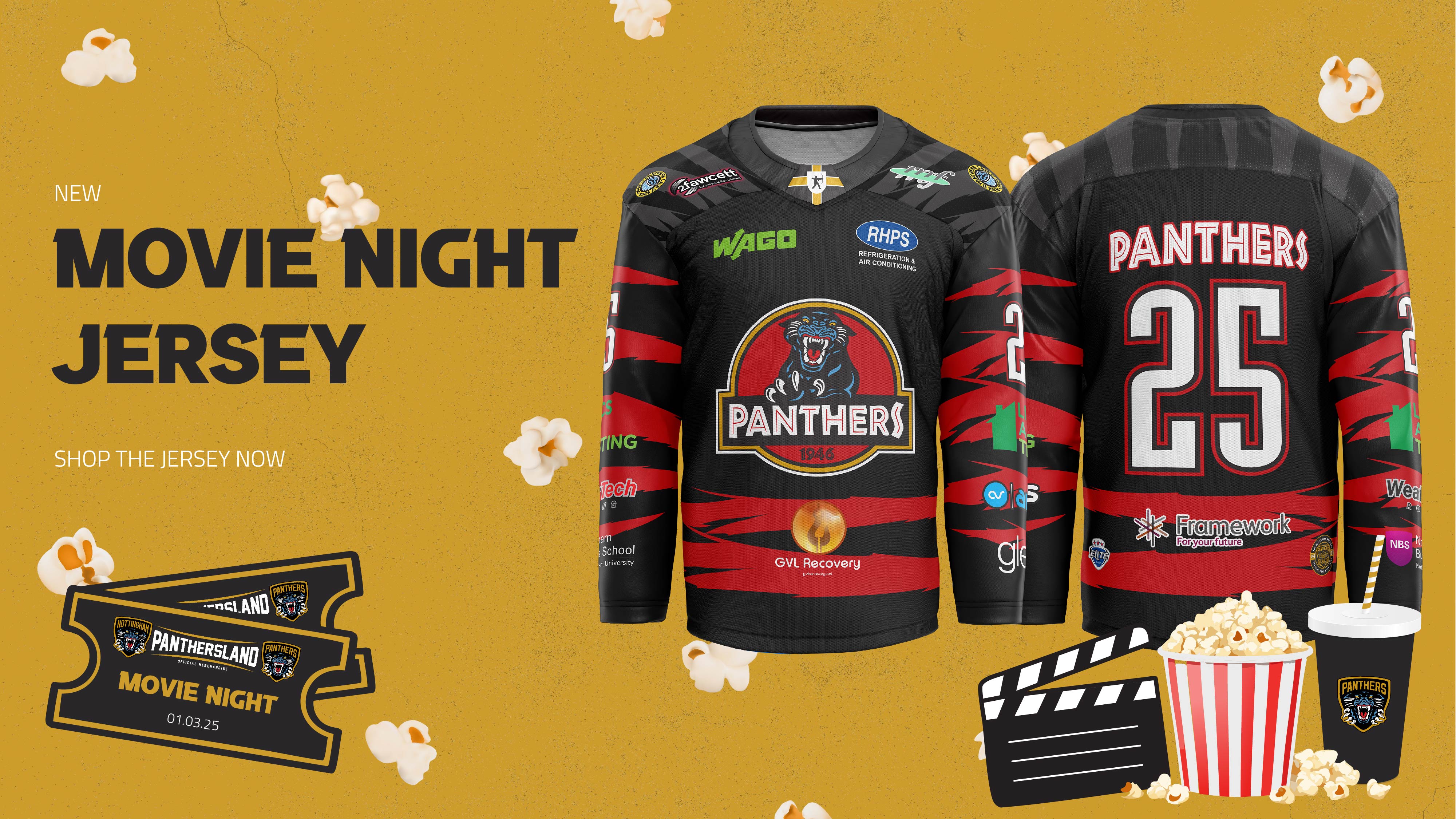 Nottingham Panthers Movie Night Jersey 🎬 – Panthersland